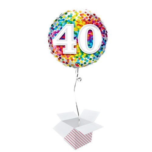 40th Birthday Balloon In A Box | Partyrama