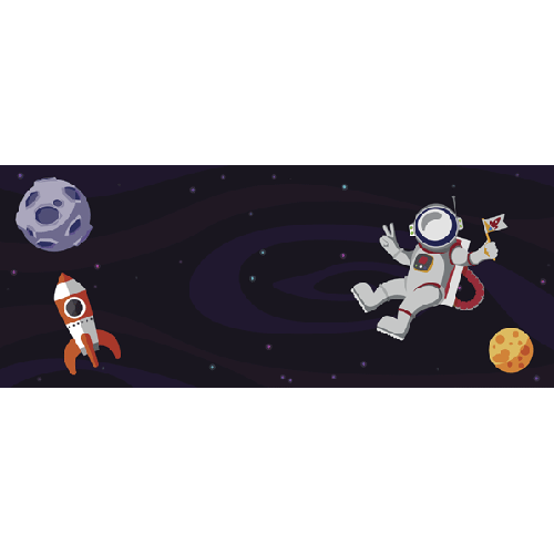 Astronaut with Flag Space Design Medium Personalised Banner – 6ft x 2 ...