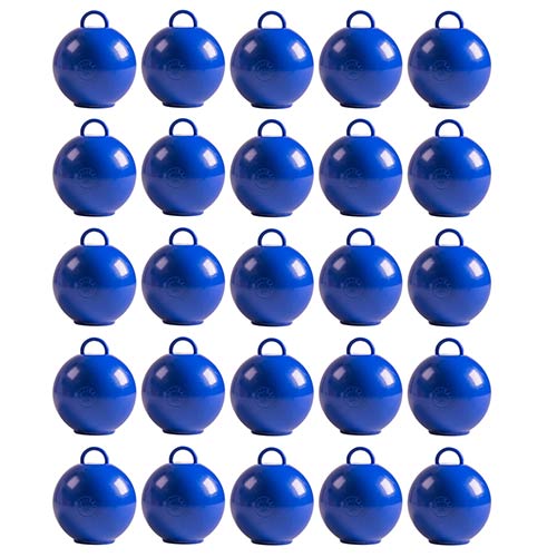 Blue Round Bubble Balloon Weights - Pack of 25 | Partyrama