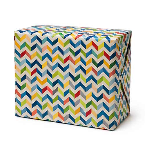 Colourful Chevron Gift Wrapping Paper Roll 3m | Partyrama