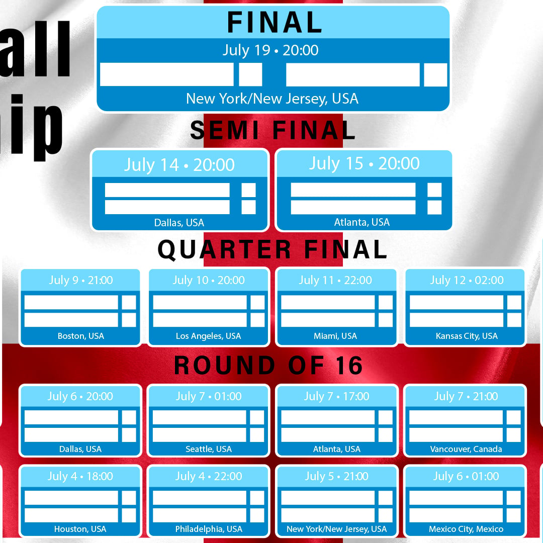 England Flag World Football Championship Cup 2026 A0 Fixture Wall Chart ...