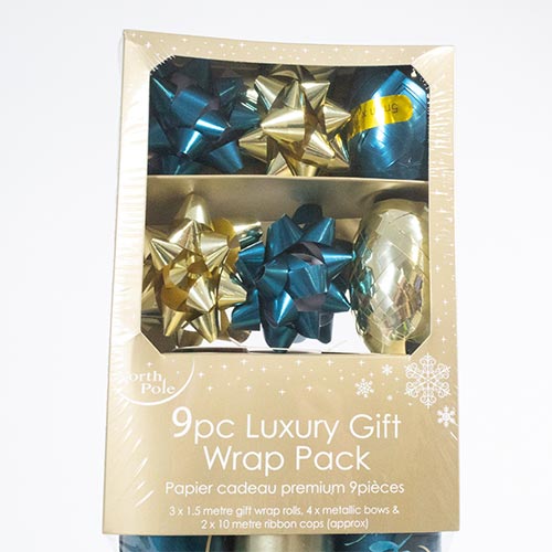 Luxury Woodland Metallic Christmas Gift Wrapping Paper Pack | Partyrama