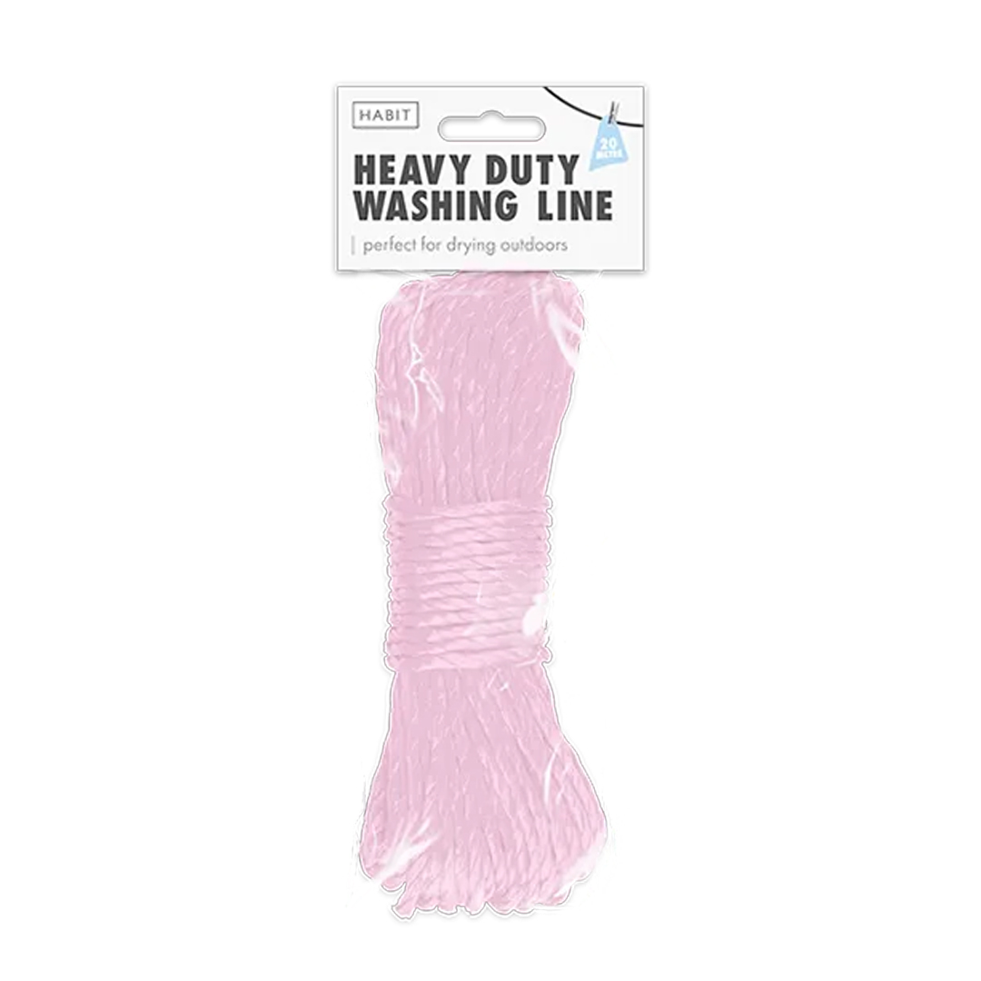 Pastel Pink Heavy Duty Washing Line 20m | Partyrama
