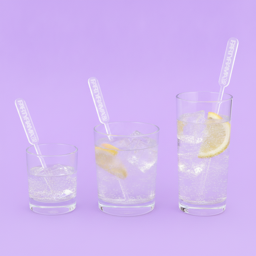 Personalised Business Logo Clear Acrylic Drink Stirrers - Pack of 50 ...