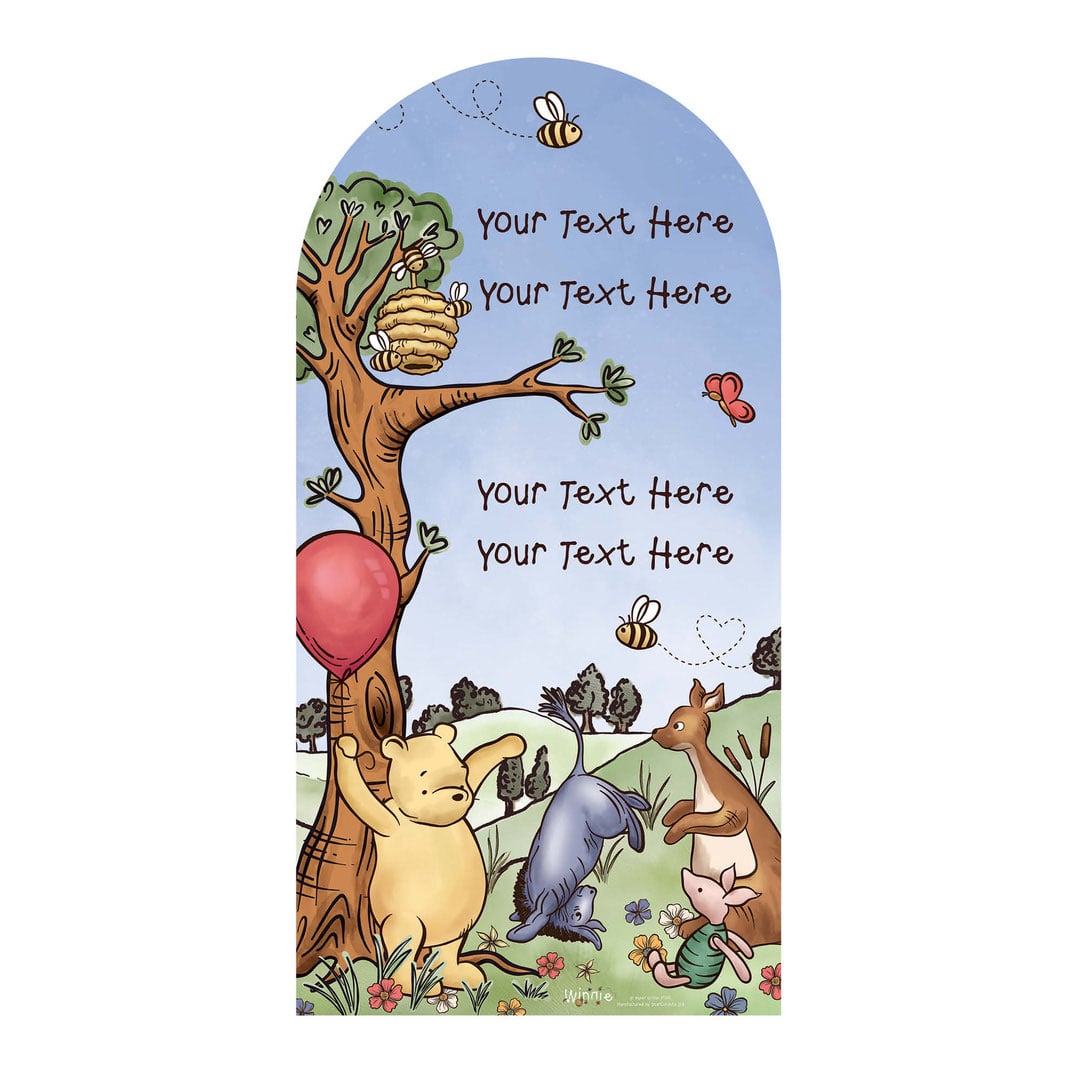 Personalised Winnie Pooh Bear Blue Sky Single Sailboard Backdrop ...