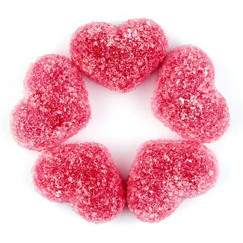 Sweetzone Fizzy Strawberry Hearts Halal Jelly Sweets 200g | Partyrama
