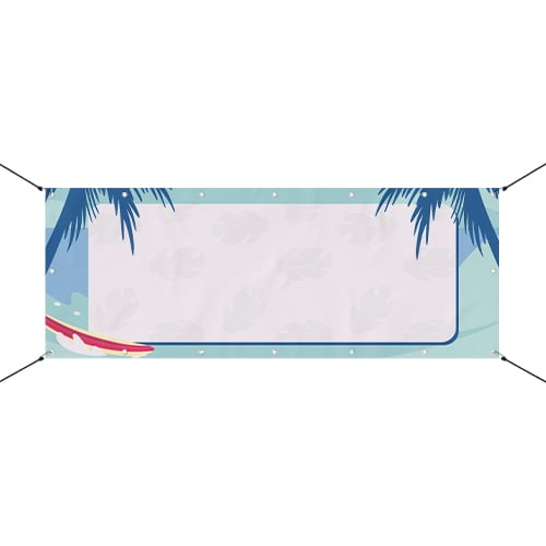 Tropical Island Sea Medium Personalised Banner 6ft x 2.25ft