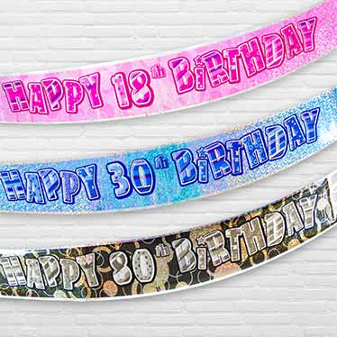 Milestone Birthday Banners | Partyrama