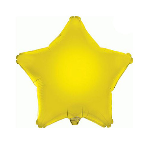 Yellow Star Foil Helium Balloon 46cm / 18 in | Partyrama