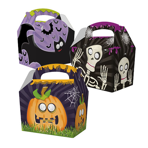 Assorted Halloween Spooky Time Compostable Paper Party Box | Partyrama