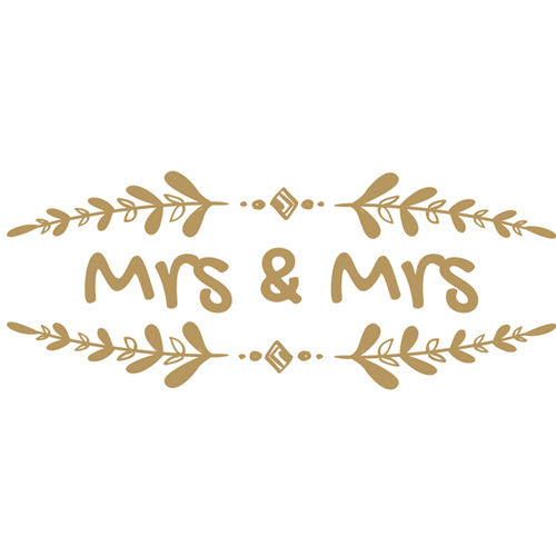 Mrs & Mrs Branch Wedding PVC Party Sign Decoration | Partyrama