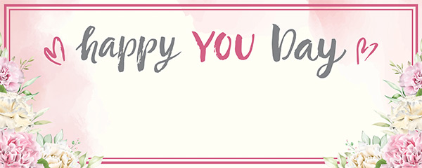 Happy You Day Heart Design Medium Personalised Banner – 6ft x 2.25ft ...