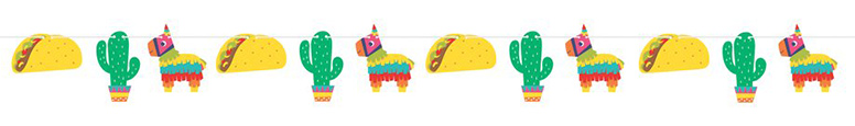 Fiesta Fun Cardboard Banner With Twine 240cm | Partyrama