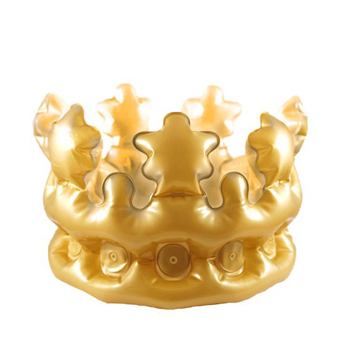 Inflatable Gold Crown for Children 30cm | Partyrama
