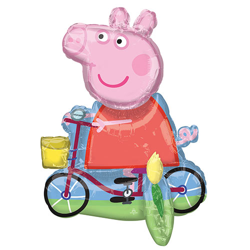 Sitting Peppa Pig Air Fill Giant Foil Balloon 55cm / 22 in | Partyrama
