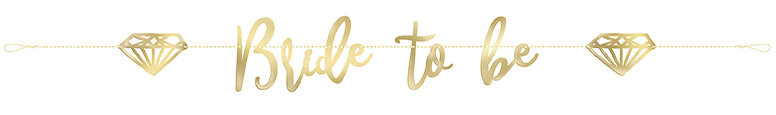 Bride to Be Gold Foil Cardboard Letter Banner 182cm | Partyrama