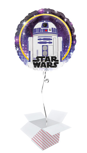Star Wars R2-D2 Round Foil Helium Balloon - Inflated Balloon in a Box ...