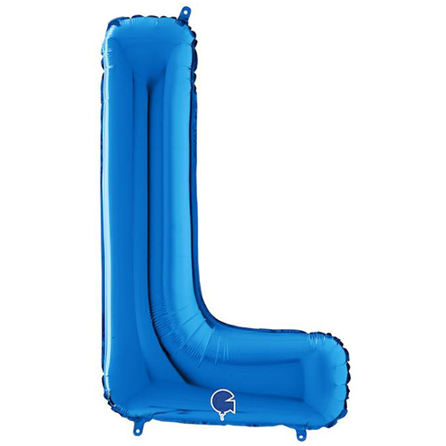 Blue Letter L Helium Foil Giant Balloon 66cm / 26 in | Partyrama