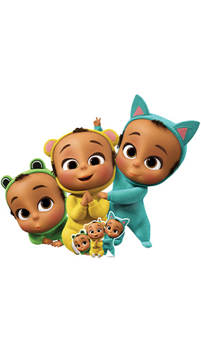Boss Baby Triplets Fred, Rick & Frederick Lifesize Cardboard Cutout ...