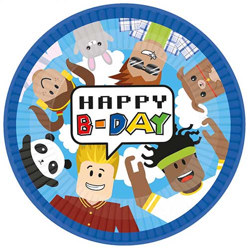 Party Town Round Paper Plates 23cm - Pack of 8 | Partyrama