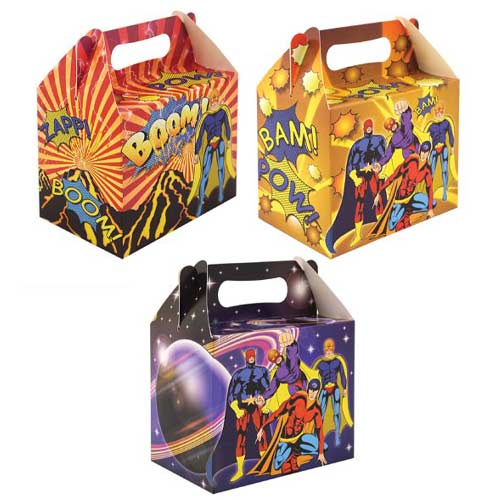 Assorted Superhero Party Paper Lunch Box | Partyrama