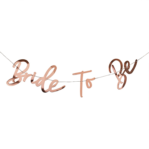 Rose Gold Foil Bride To Be Hen Party Cardboard Letter Banner 200cm ...