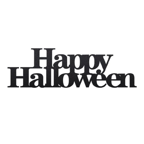 Black Happy Halloween Foam Glitter Sign Decoration Table Centrepiece ...