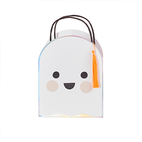 BOO The Ghost Halloween Foiled Paper Party Bag with Handles 19cm - Pack ...