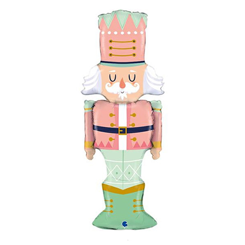 Christmas Pastel Nutcracker Air Fill Foil Balloon 36cm / 14 in | Partyrama
