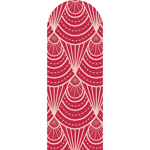 1920s Red Design Arch Sailboard Backdrop | Partyrama