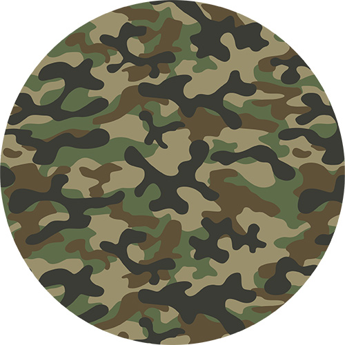 Army Camouflage Green Design Circle Sailboard Backdrop | Partyrama