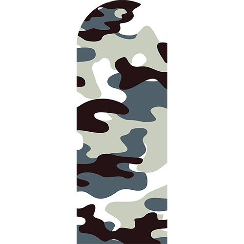 Army Camouflage White Design Arch Sailboard Backdrop | Partyrama