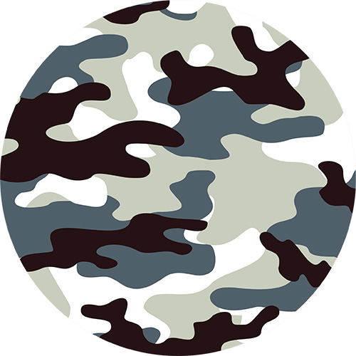 Army Camouflage White Design Circle Sailboard Backdrop | Partyrama