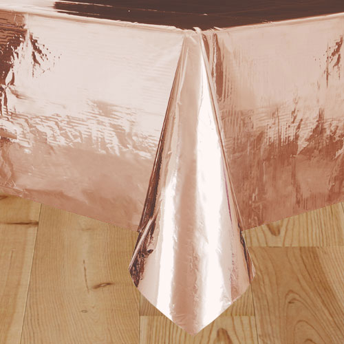 Foil Rose Gold Tablecover 274cm x 137cm | Partyrama