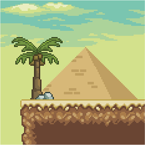 Gaming Desert Stage Design Square Sailboard Backdrop | Partyrama