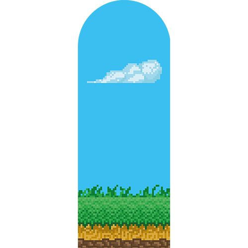 Gaming Grass Field Stage Design Arch Sailboard Backdrop | Partyrama