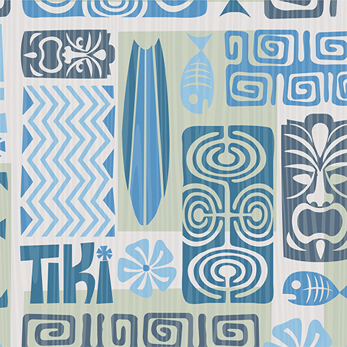 Hawaiian Patterned Design Square Sailboard Backdrop | Partyrama