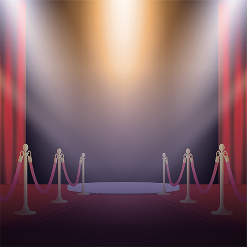 Hollywood Red Carpet Design Square Sailboard Backdrop | Partyrama