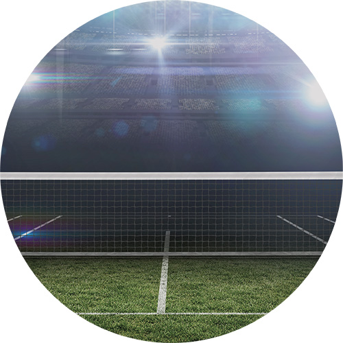 Tennis Grass Field Design Circle Sailboard Backdrop | Partyrama