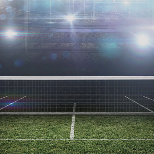 Tennis Grass Field Design Square Sailboard Backdrop | Partyrama