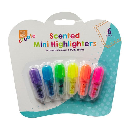 Fruit Scented Mini Highlighters - Pack of 6 | Partyrama