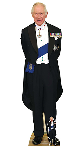 King Charles with Medals Lifesize Cardboard Cutout 181cm | Partyrama