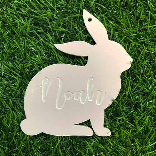 Personalised Bunny Easter Gift Tag Hanging Decoration | Partyrama
