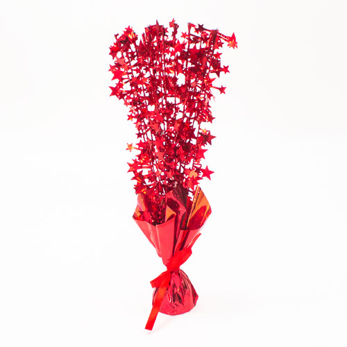 Red Foil Spray Star Centrepiece 38cm | Partyrama