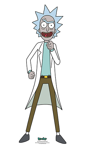 Rick Sanchez Rick and Morty Small Star Mini Cardboard Cutout 93cm ...