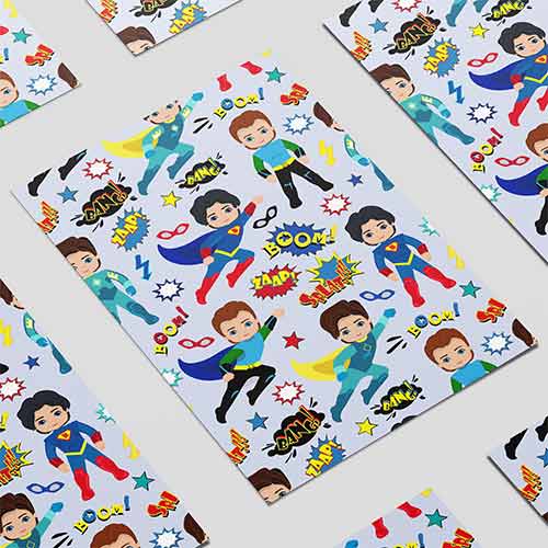 Superhero Kids Design Poster PVC Party Sign Decoration | Partyrama