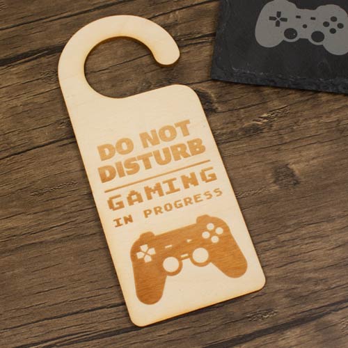 Do Not Disturb Gaming In Progress Door Hanger Sign | Partyrama