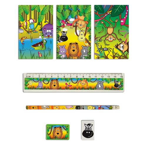 Assorted Jungle Animal Stationery Favour Set | Partyrama