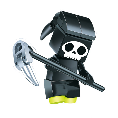 Glow in the Dark Grim Reaper Death Halloween Character Block Kit ...