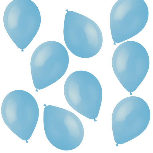 Baby Blue Bio Mini Latex Balloons 13cm / 5 in - Pack of 50 | Partyrama